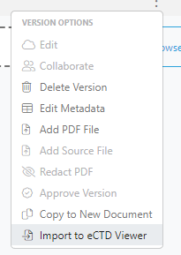 Import an eCTD Archive – Kivo