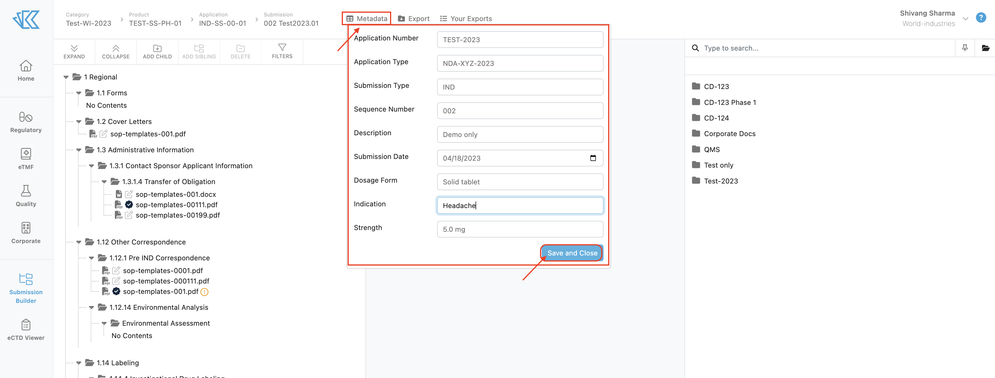 Add The Metadata Information About A Submission Application Kivo 5428