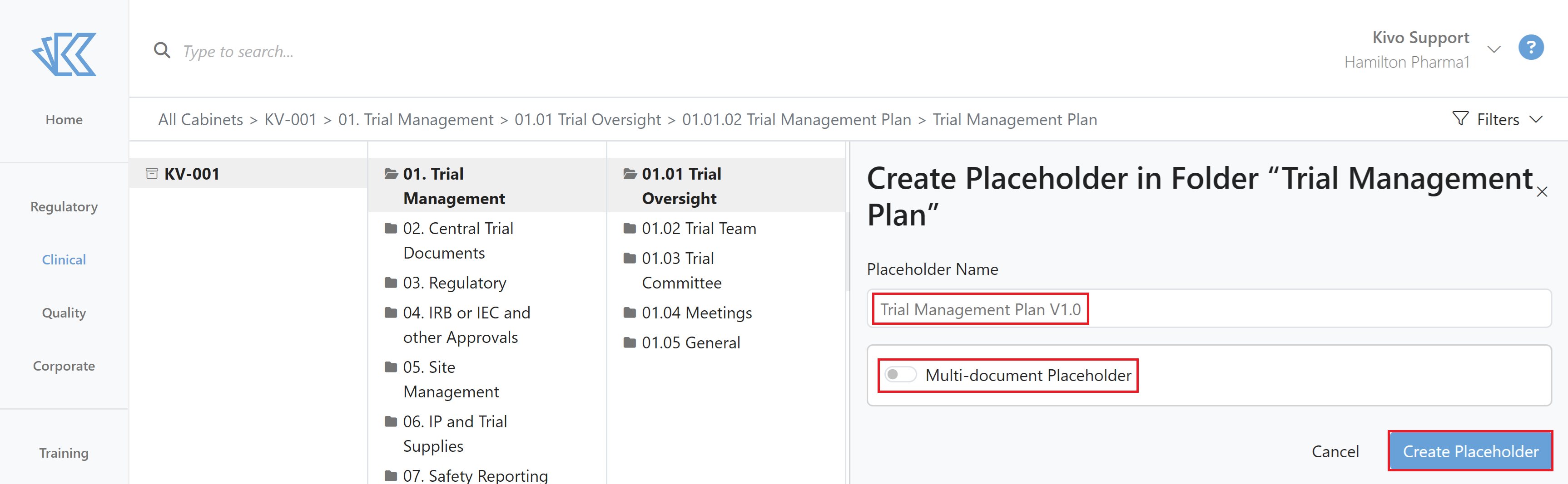 Create Placeholders – Kivo