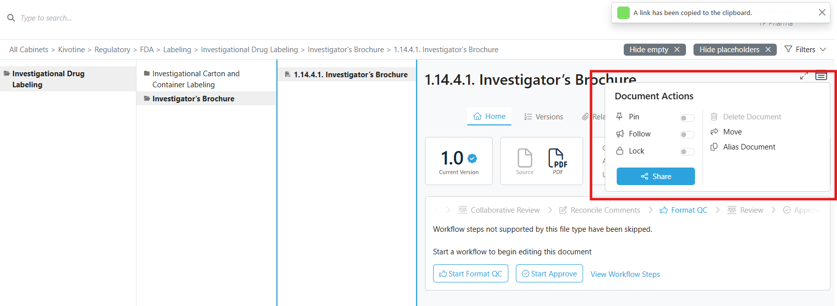 Sharing a Folder or Document – Kivo