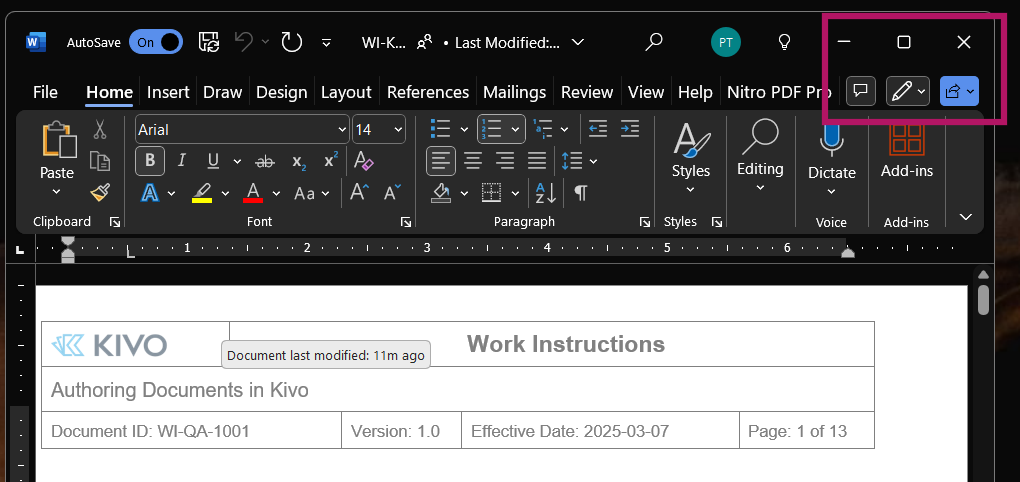 Editing a Document in Microsoft Word – Kivo