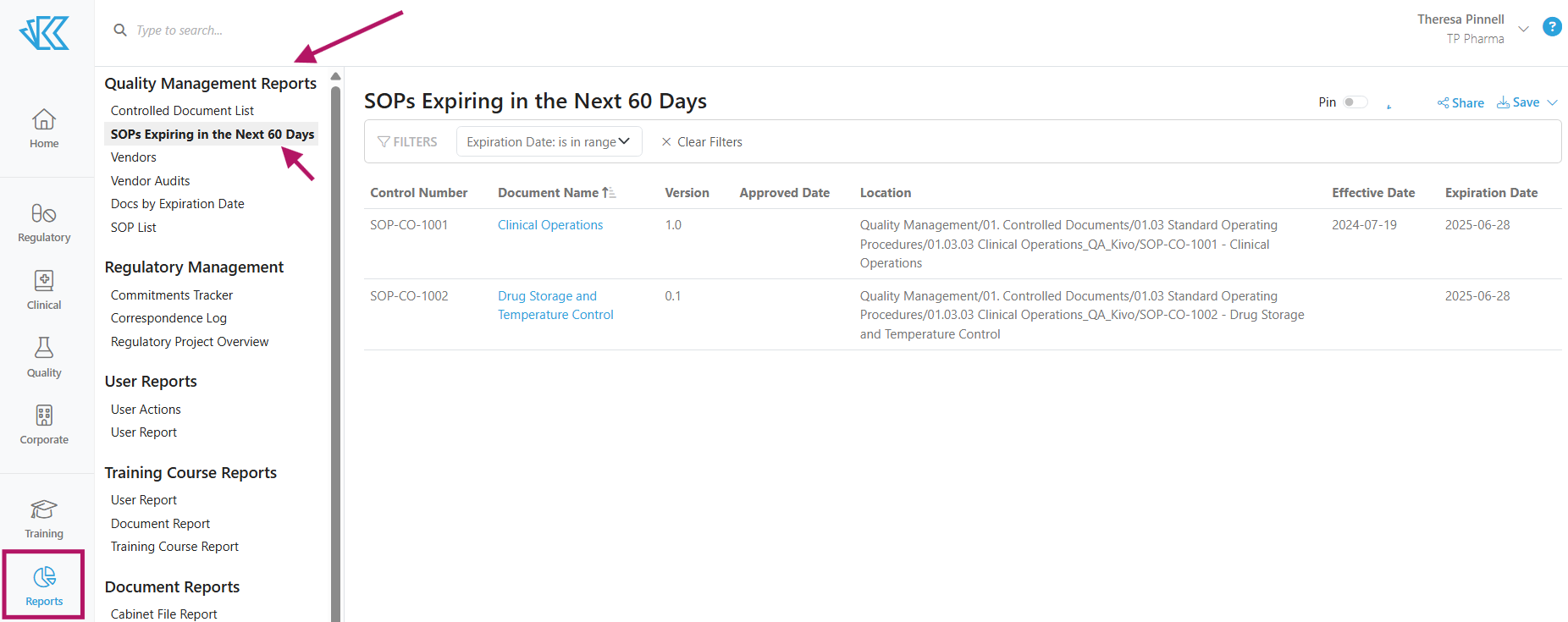 Standard Operating Procedures (SOP)s Expiring in 60 Days (or another ...