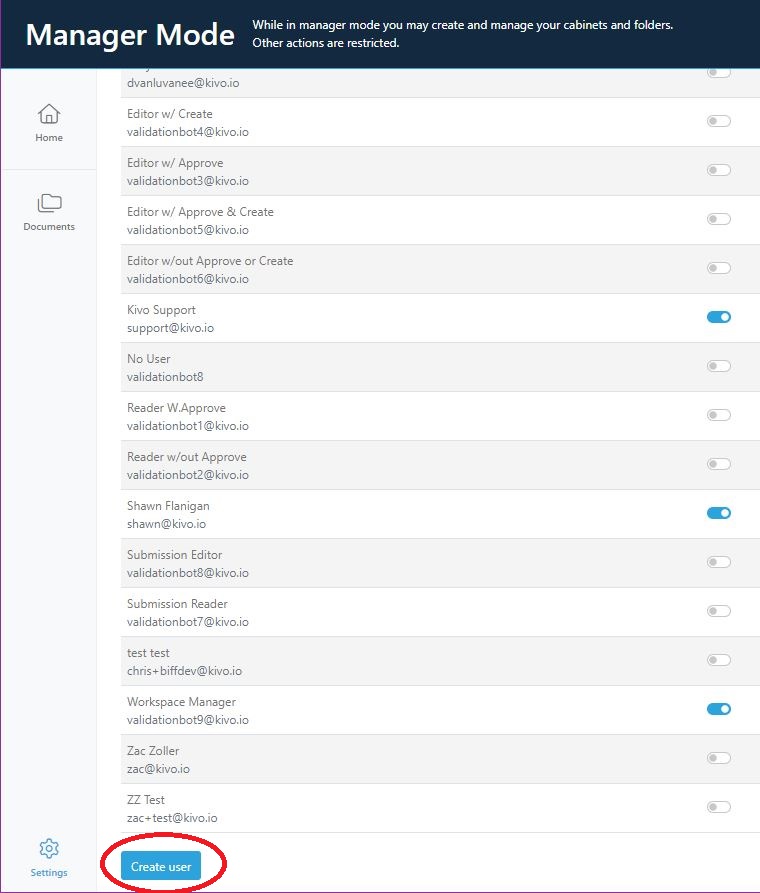 Inviting a user to your organization – Kivo